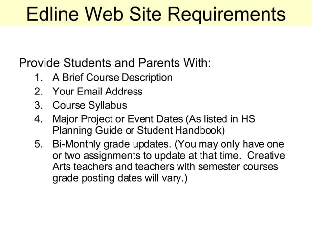 Edline Early Bird Training Doc | PPT