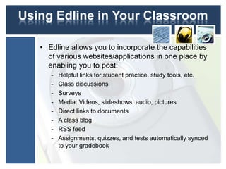 Edline as an LMS | PPTX | Homework and Study | Education