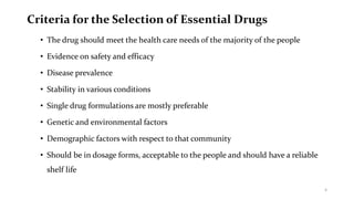Essential Drugs List | PPTX