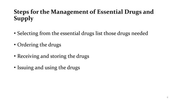 Essential Drugs List | PPTX