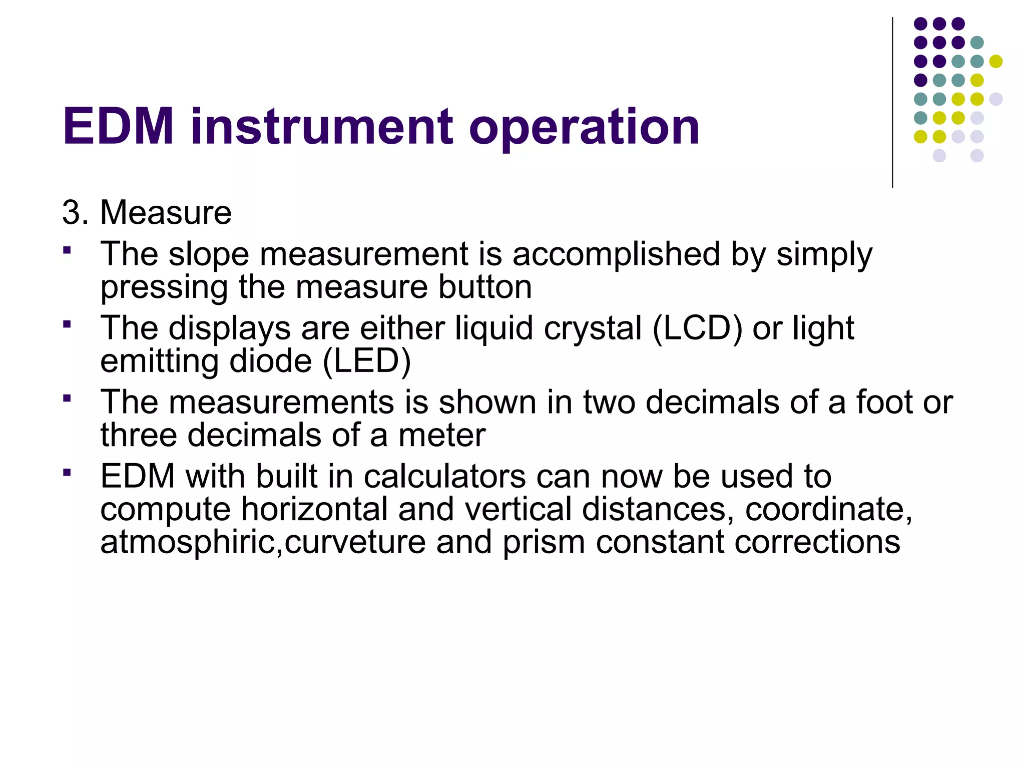 EDM ( Electronic distance meter) | PPT