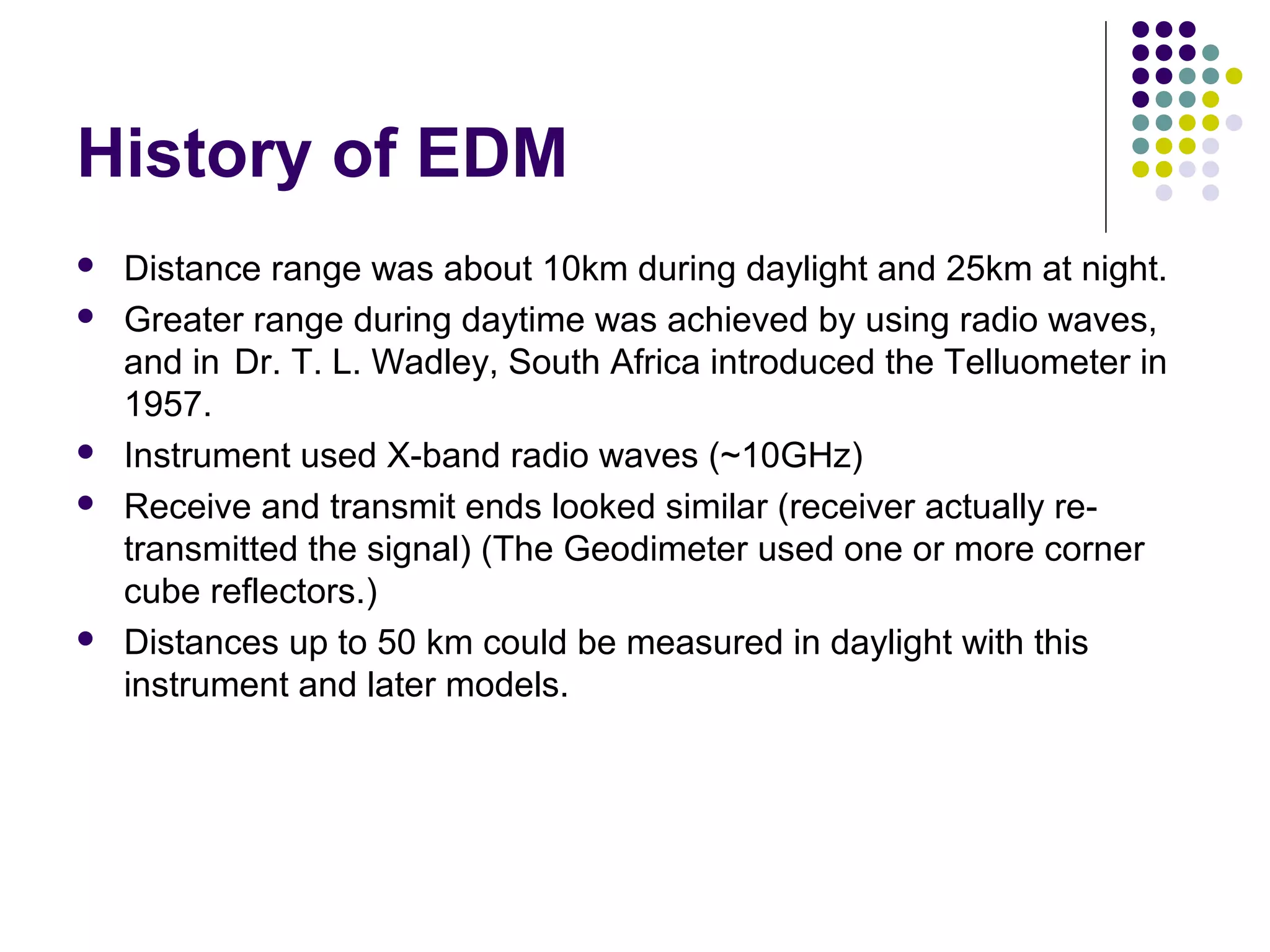 EDM ( Electronic distance meter) | PPT