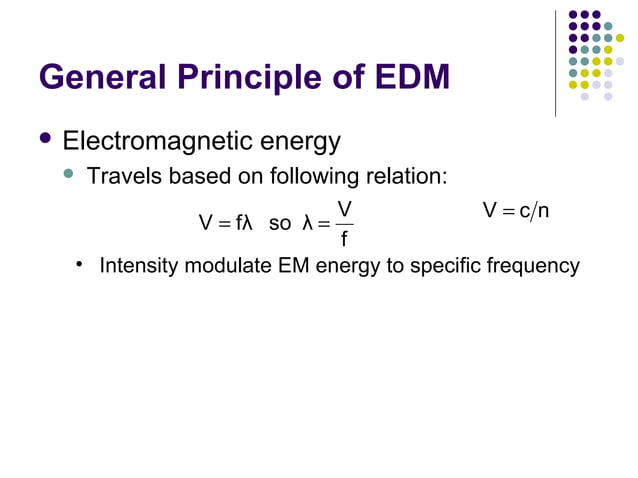 EDM ( Electronic distance meter) | PPT | Physics | Science