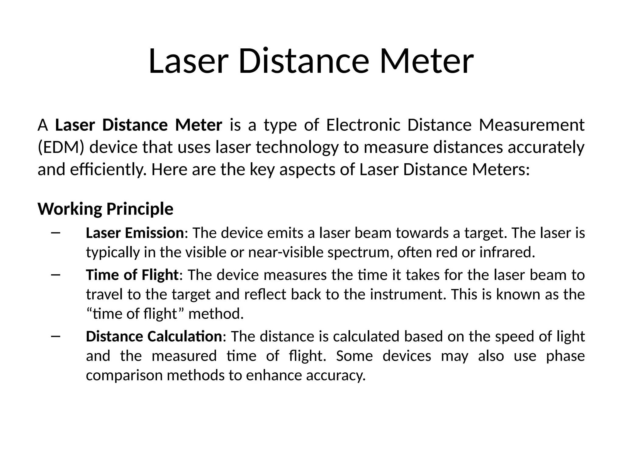 Electronic Distance Measurement (EDM) for Surveying | PPTX