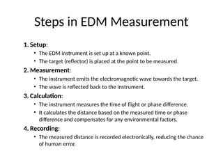 Electronic Distance Measurement (EDM) for Surveying | PPTX