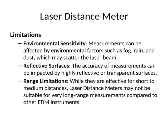 Electronic Distance Measurement (EDM) for Surveying | PPTX