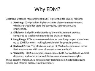 Electronic Distance Measurement (EDM) for Surveying | PPTX