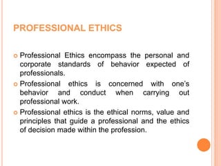 Professional Ethics | PPTX