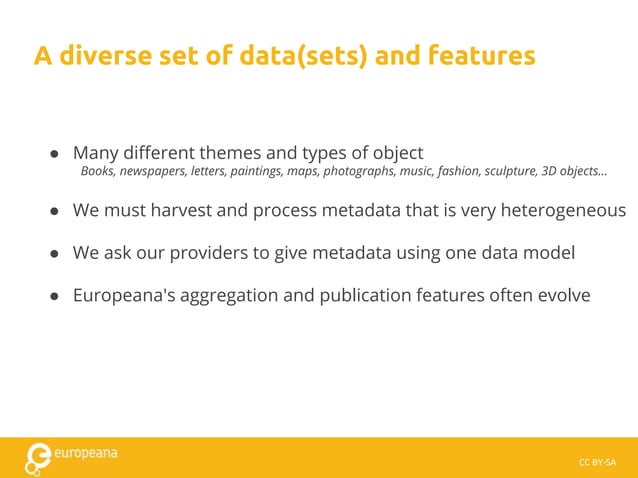 The Europeana Data Model Principles, community and innovation | PPT