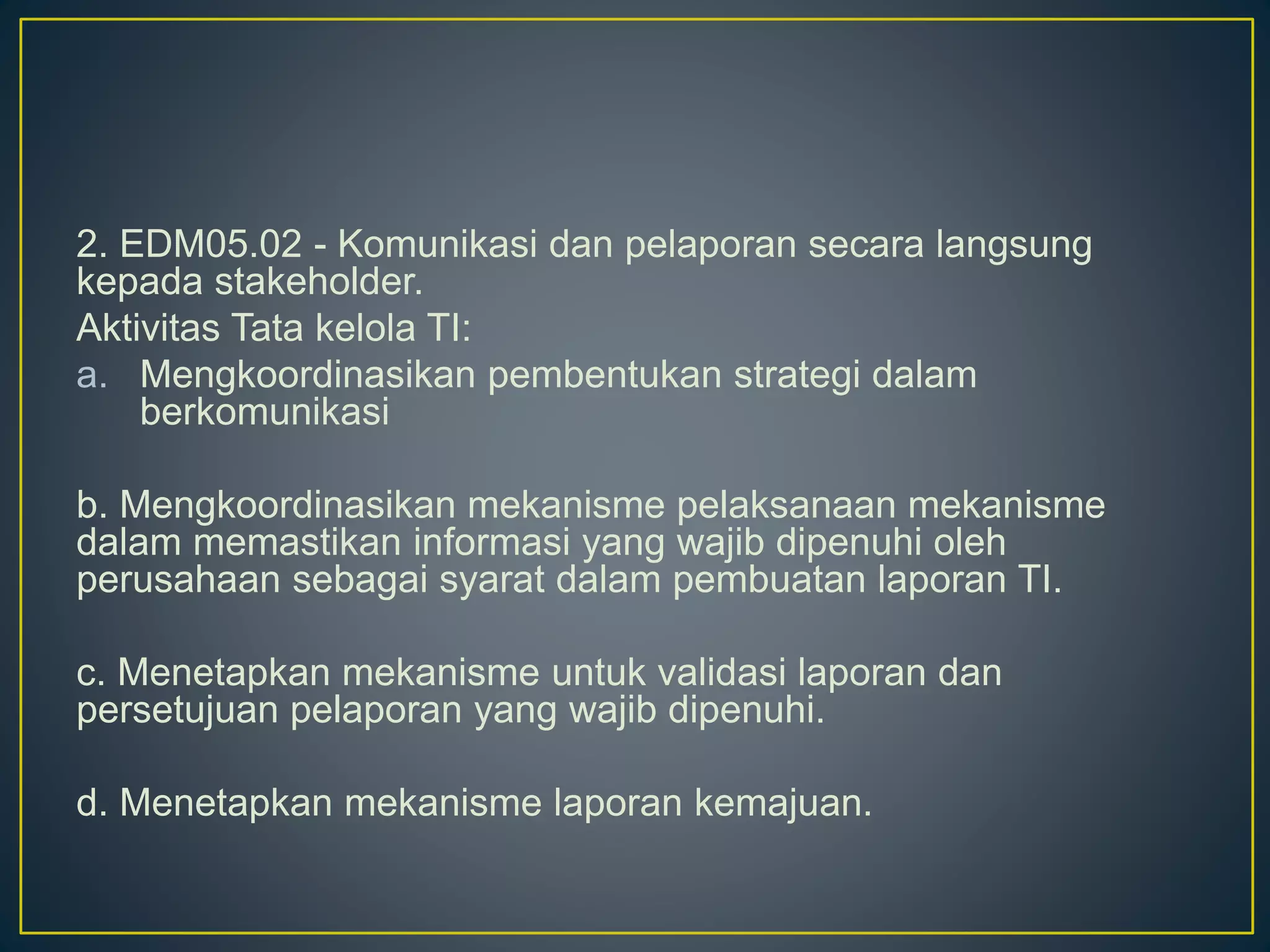 Edm05 ensuring stakeholder transparency | PPTX