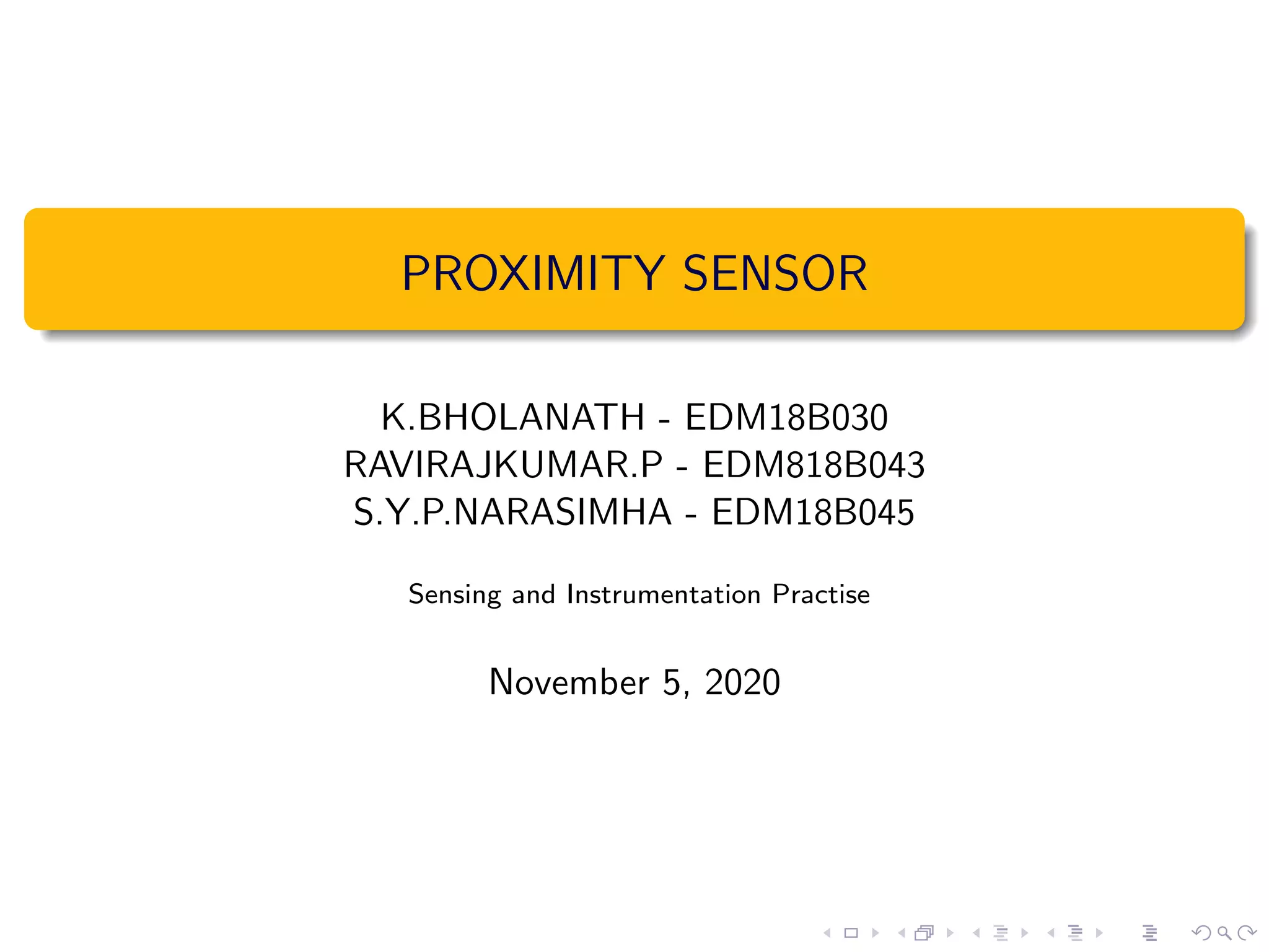 proximity sensors ppt | PDF