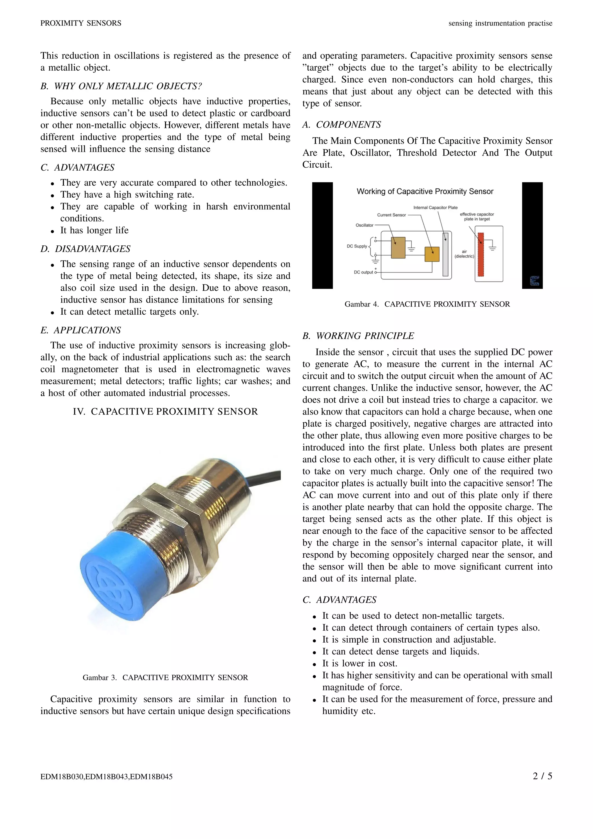 proximity sensors report | PDF