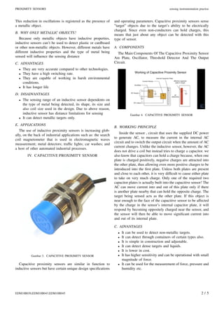 proximity sensors report | PDF