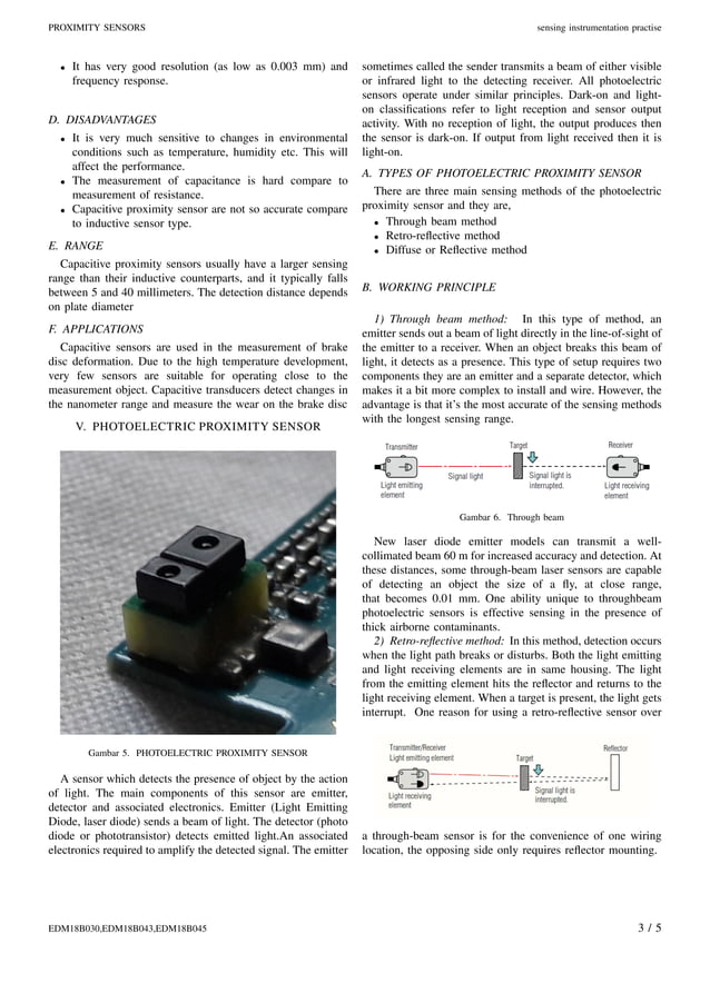 proximity sensors report | PDF