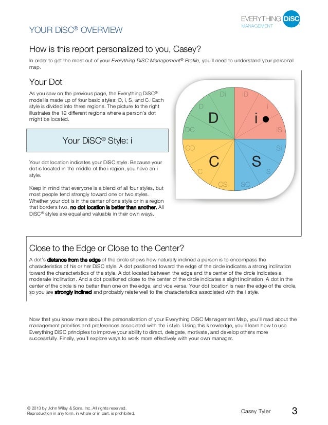 Everything Disc Management Profile Sample Report at Karen Medina blog