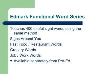 Edmark power point | PPT