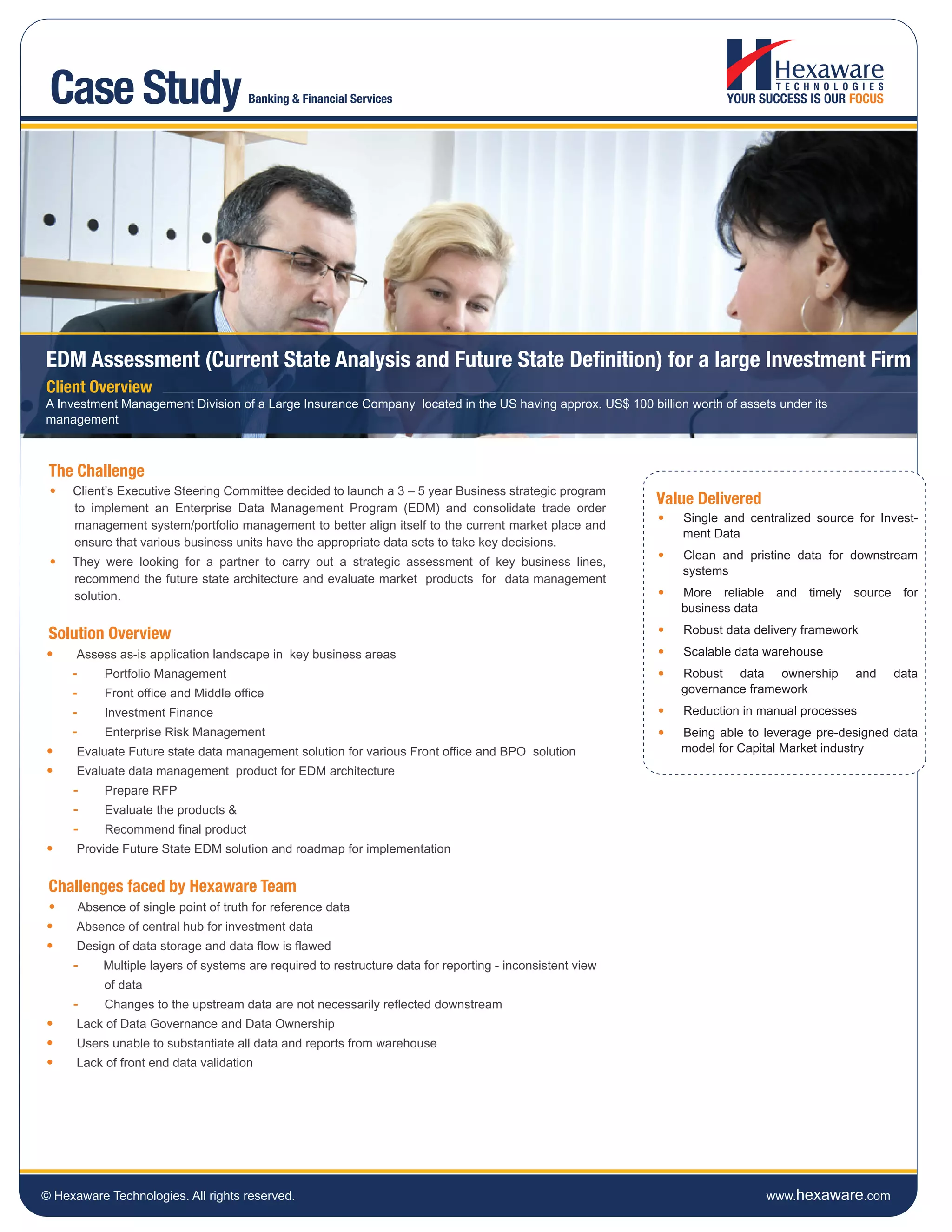 Enterprise Data Management Assessment | PDF