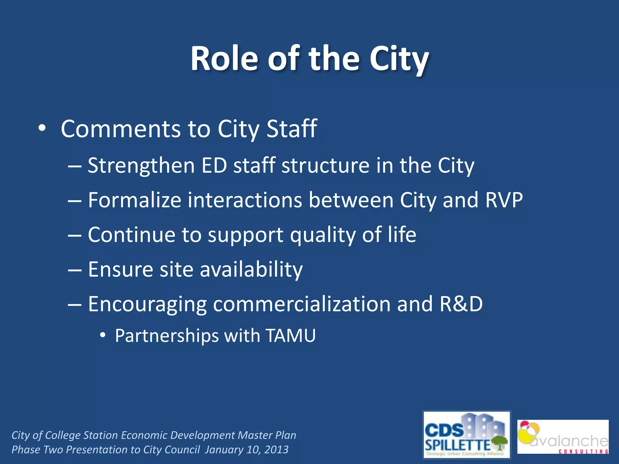 Economic Development Plan Phase II Update | PPTX | Developmental Sites ...