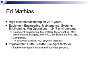 Ed Mathias May 6th | PPT