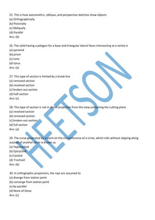 ITI Engineering Drawing MCQ Questions in English | PDF