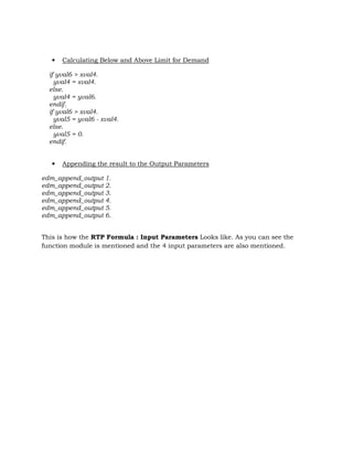 EDM Creating Formulas for Formula Profile & RTP Interface | PDF