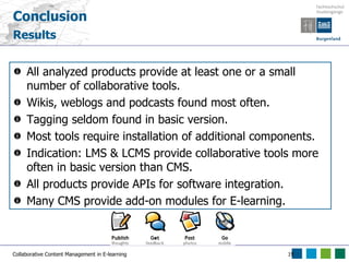 Collaborative Content Management in E-learning | PPS