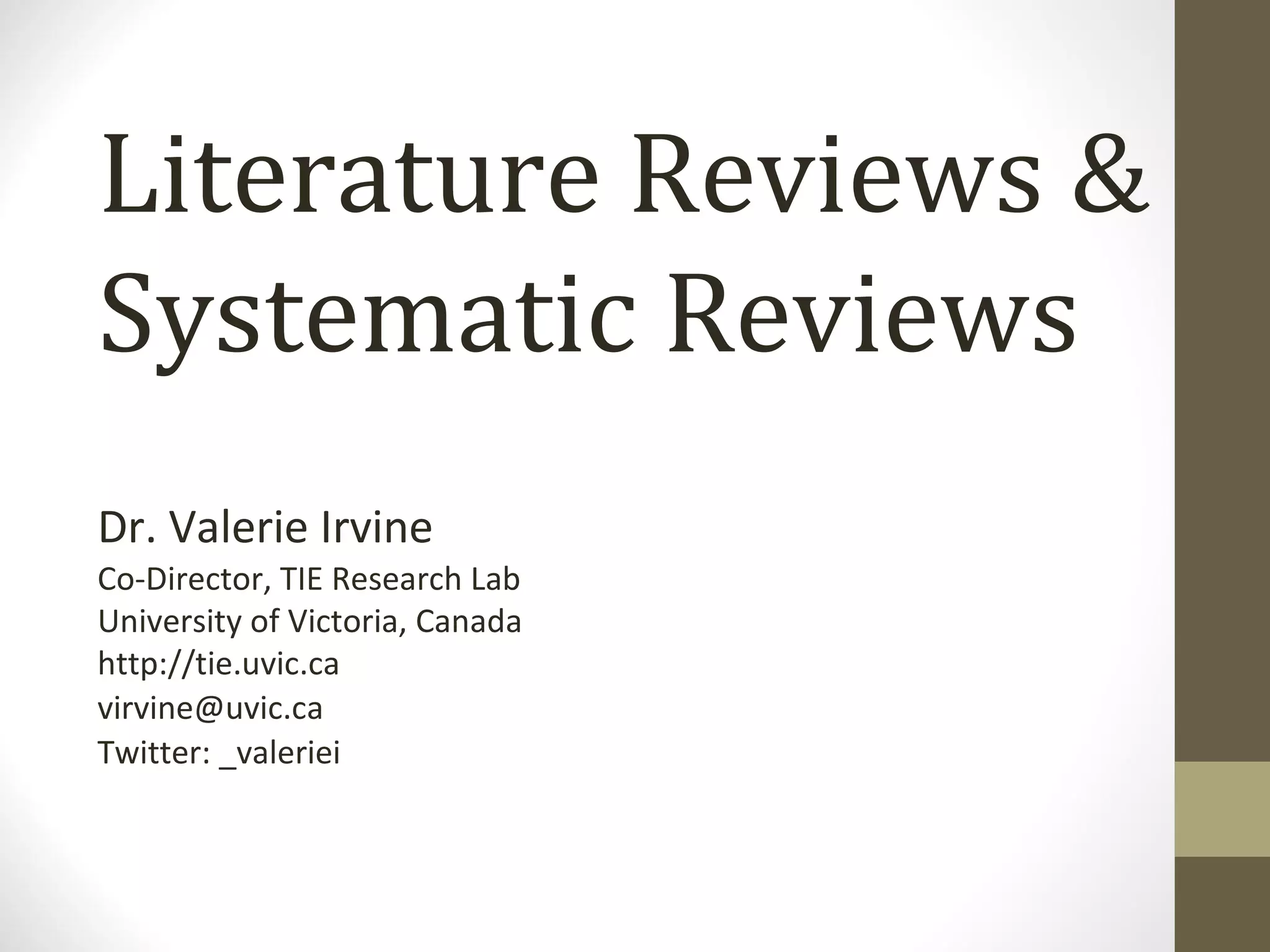 Edmedia2011 lit.sys.review | PPT