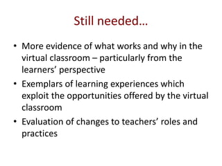 challenges of learner-centered teaching in virtual classrooms | PPT