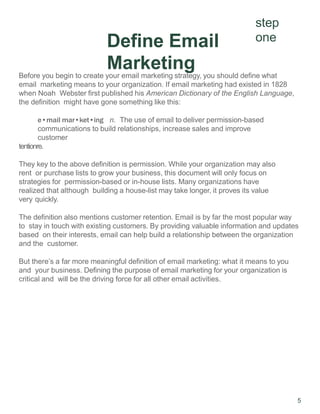 EDM e-mail Marketing Strategy | PPTX
