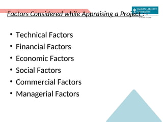 (ED): Methods-of-Project-Appraisal...... | PPT