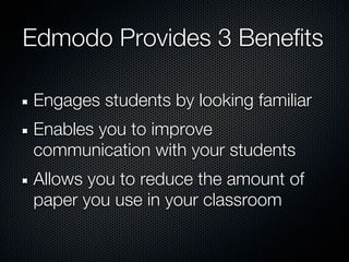 Edmodo in Your Classroom | PPT