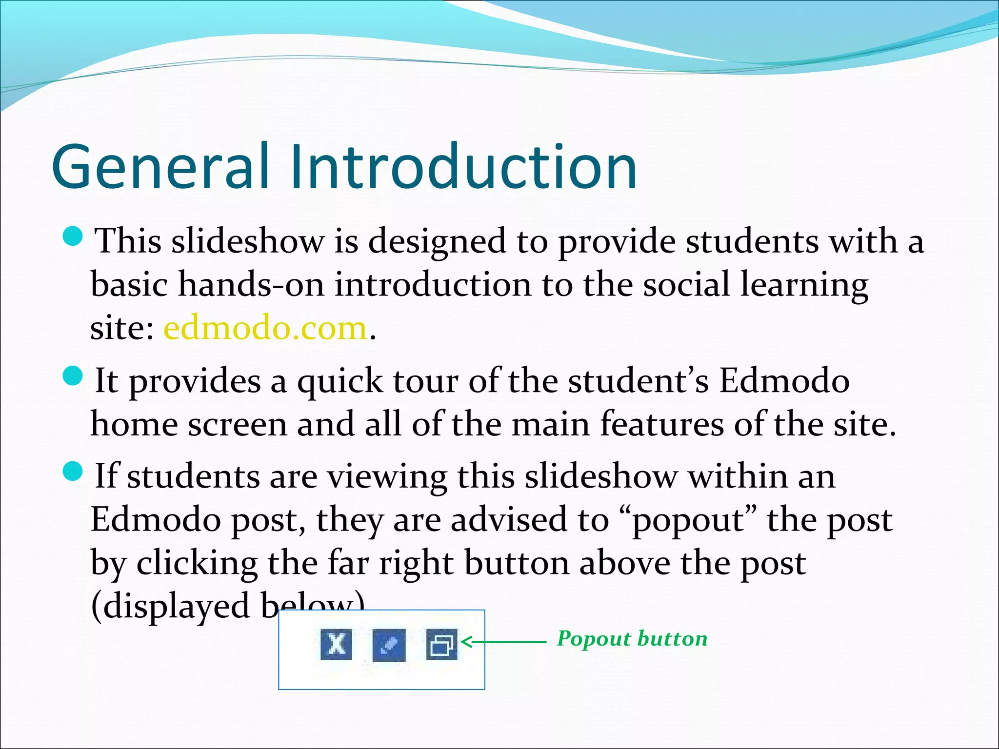 EDMODO - A Student Quick-Start Guide | PPT | Internet for Beginners | Internet