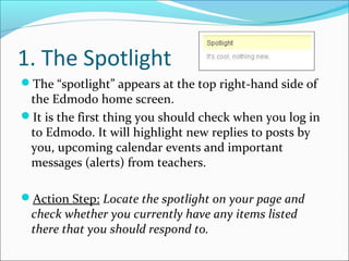 EDMODO - A Student Quick-Start Guide | PPT | Internet for Beginners ...