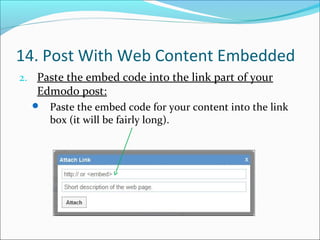 EDMODO - A Student Quick-Start Guide | PPT