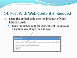 EDMODO - A Student Quick-Start Guide | PPT