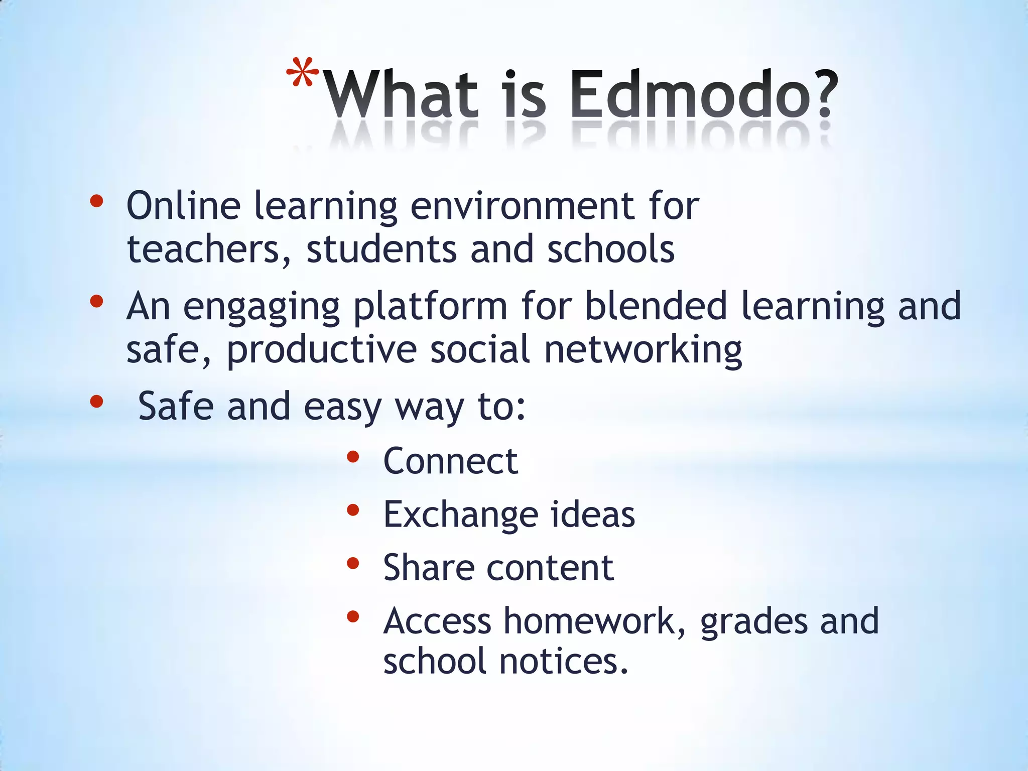 Edmodo for parents | PPTX