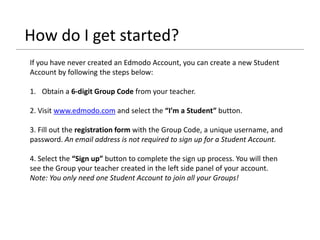 Edmodo for students | PPTX