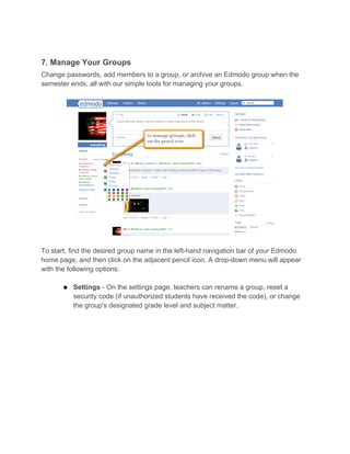 Edmodo for teachers guide | PDF