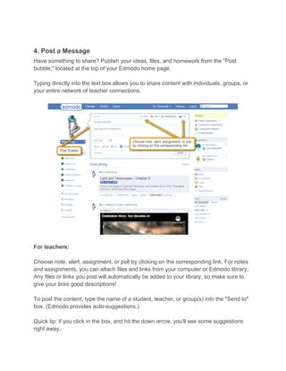 Edmodo for teachers guide | PDF