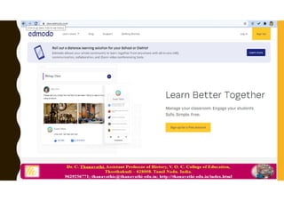 Edmodo learning tool by dr.c.thanavathi | PPT
