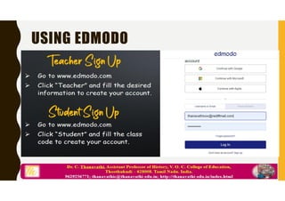 Edmodo learning tool by dr.c.thanavathi | PPT