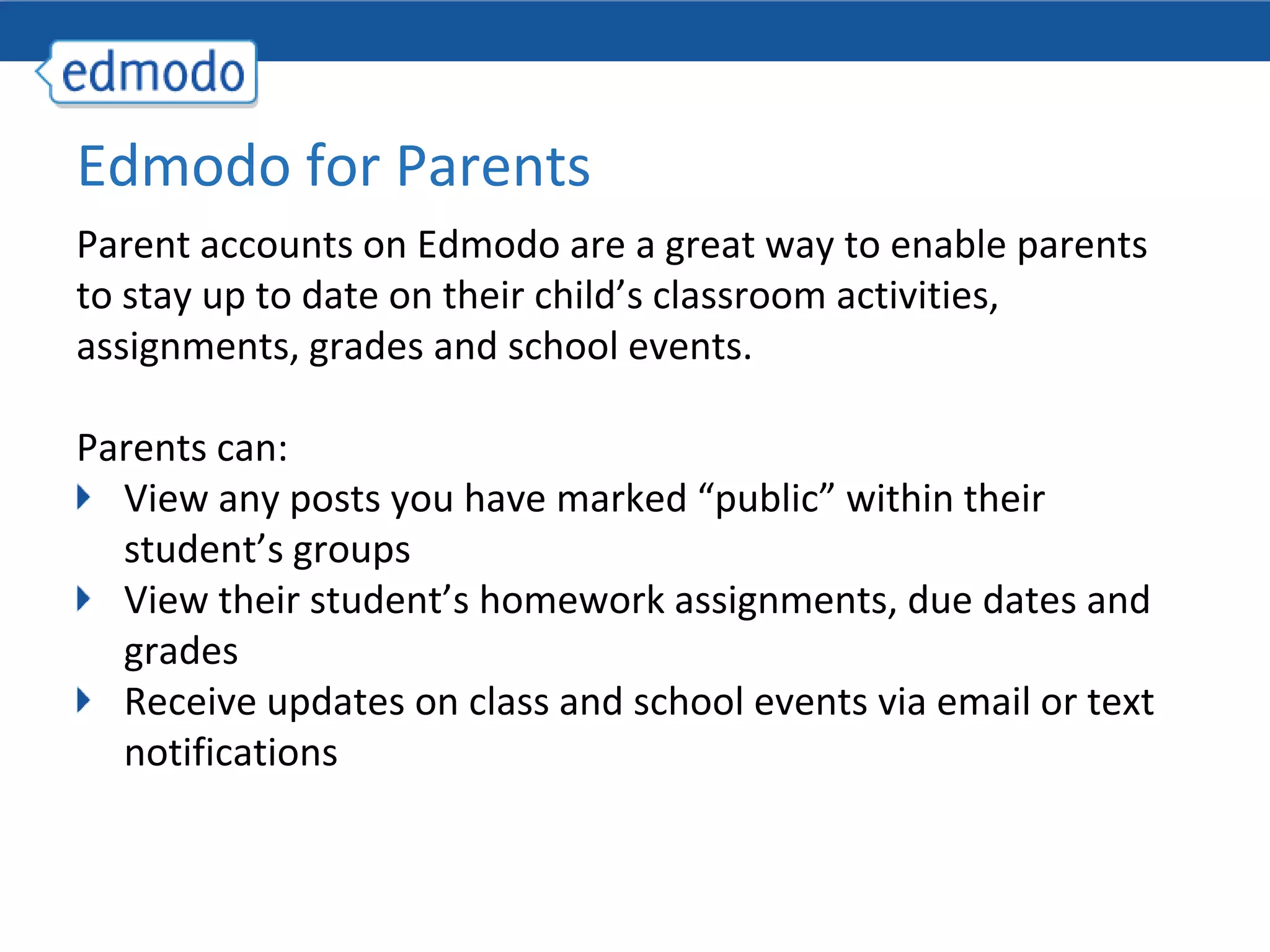 Edmodo parent accounts-1 | PPT