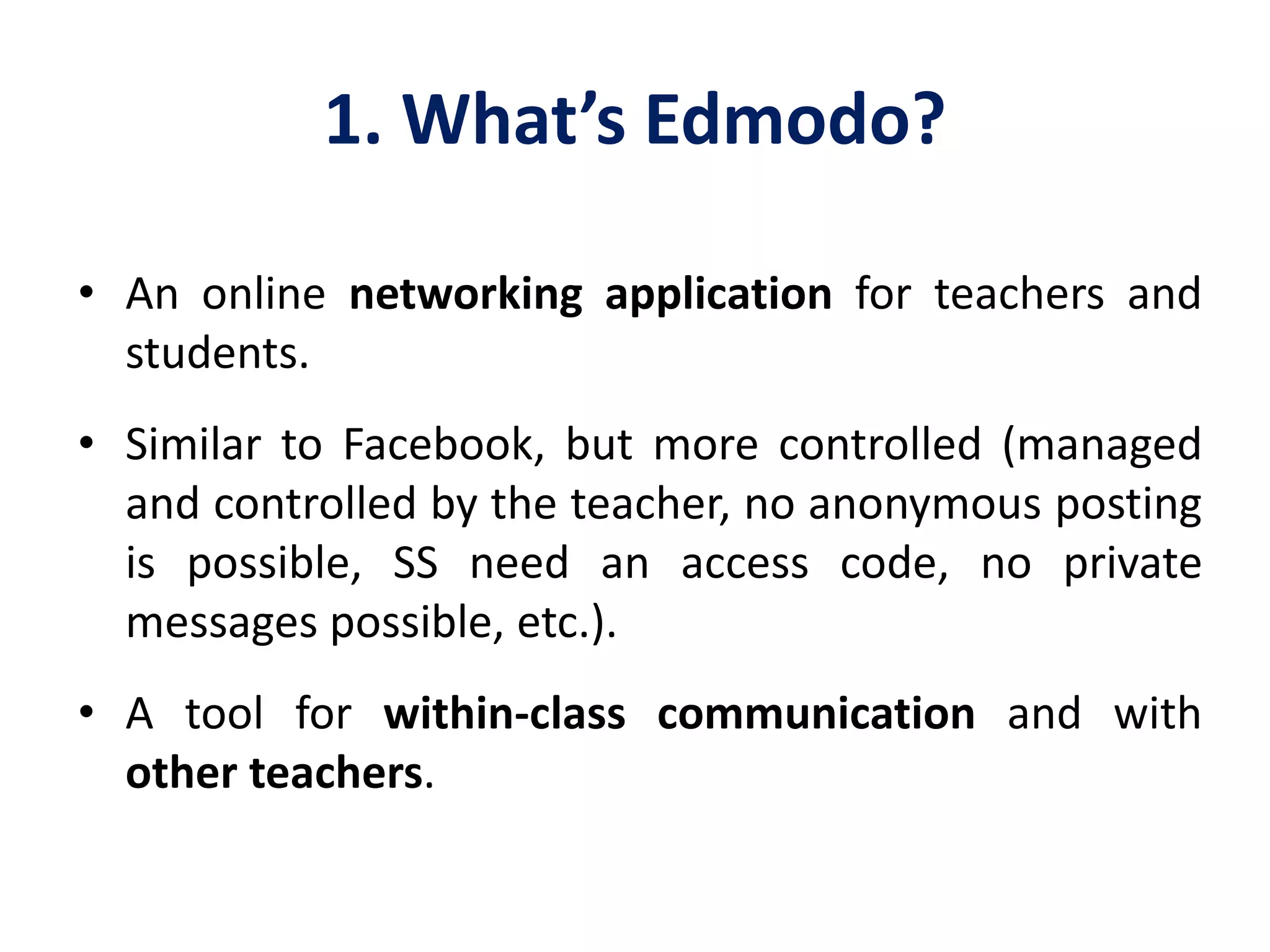 Edmodo presentation | PPTX