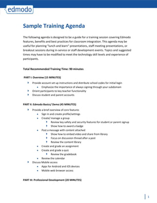 Edmodo Sample Training Guide | PDF