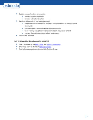 Edmodo Sample Training Guide | PDF