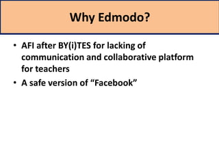 Edmodo training 1 - edmodo introduction | PPT