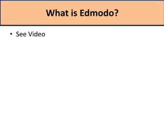 Edmodo training 1 - edmodo introduction | PPT