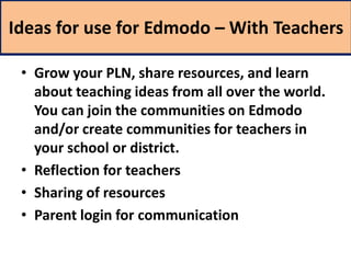 Edmodo training 7 - mobile apps and ideas for edmodo use | PPT
