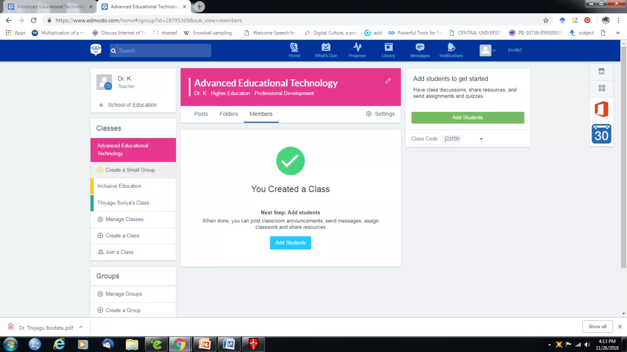 Edmodo tutorial thiyagu | PPT