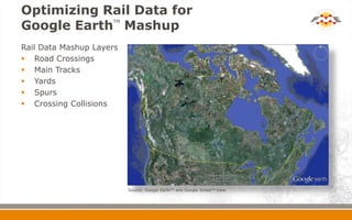 Optimizing Rail Data for Google Earth Mashup | PPTX | Computing | Technology & Computing